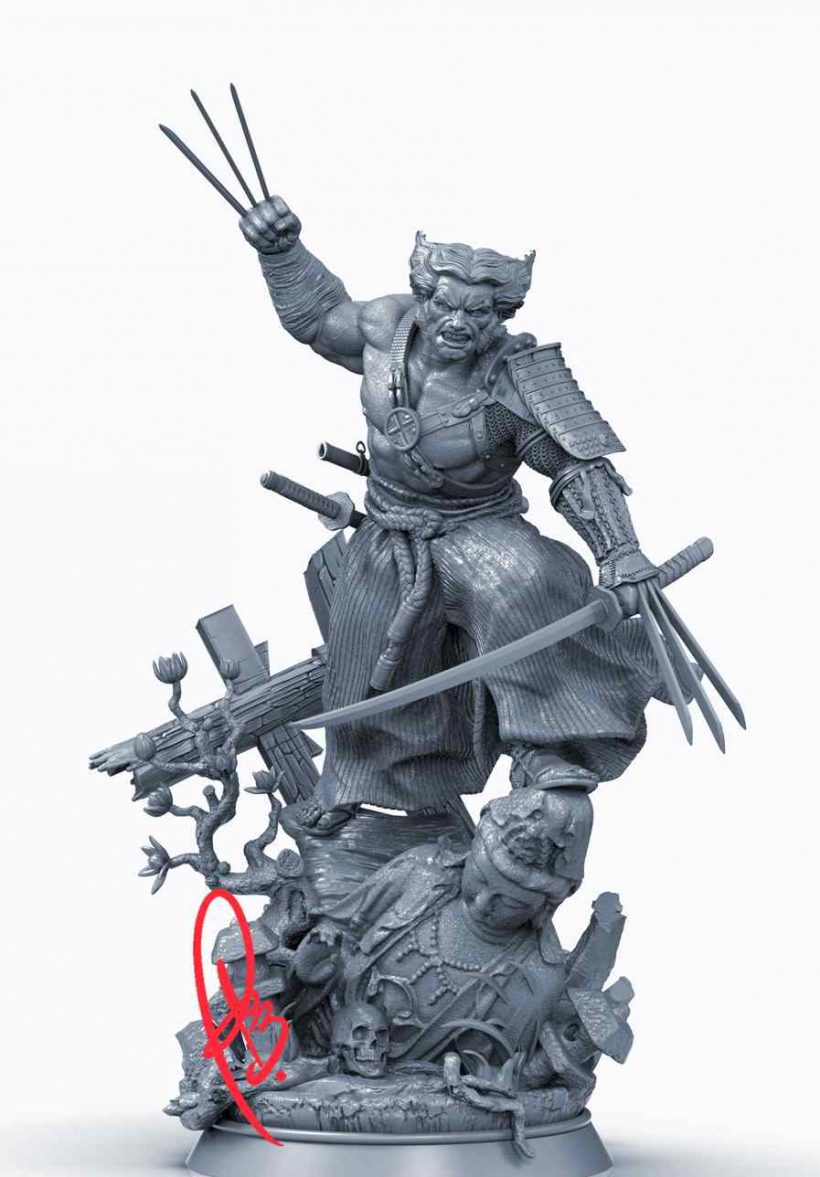 Wolverine Samurai Ronin Diorama Statue – STL Files for 3D Print – 3D ...