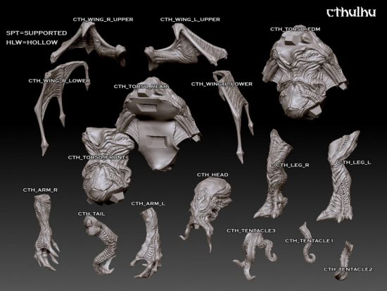 Cthulhu 3d print stl files – 3D Kiee Shop